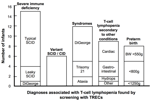 TREC screening can show newborn’s T Cells are low